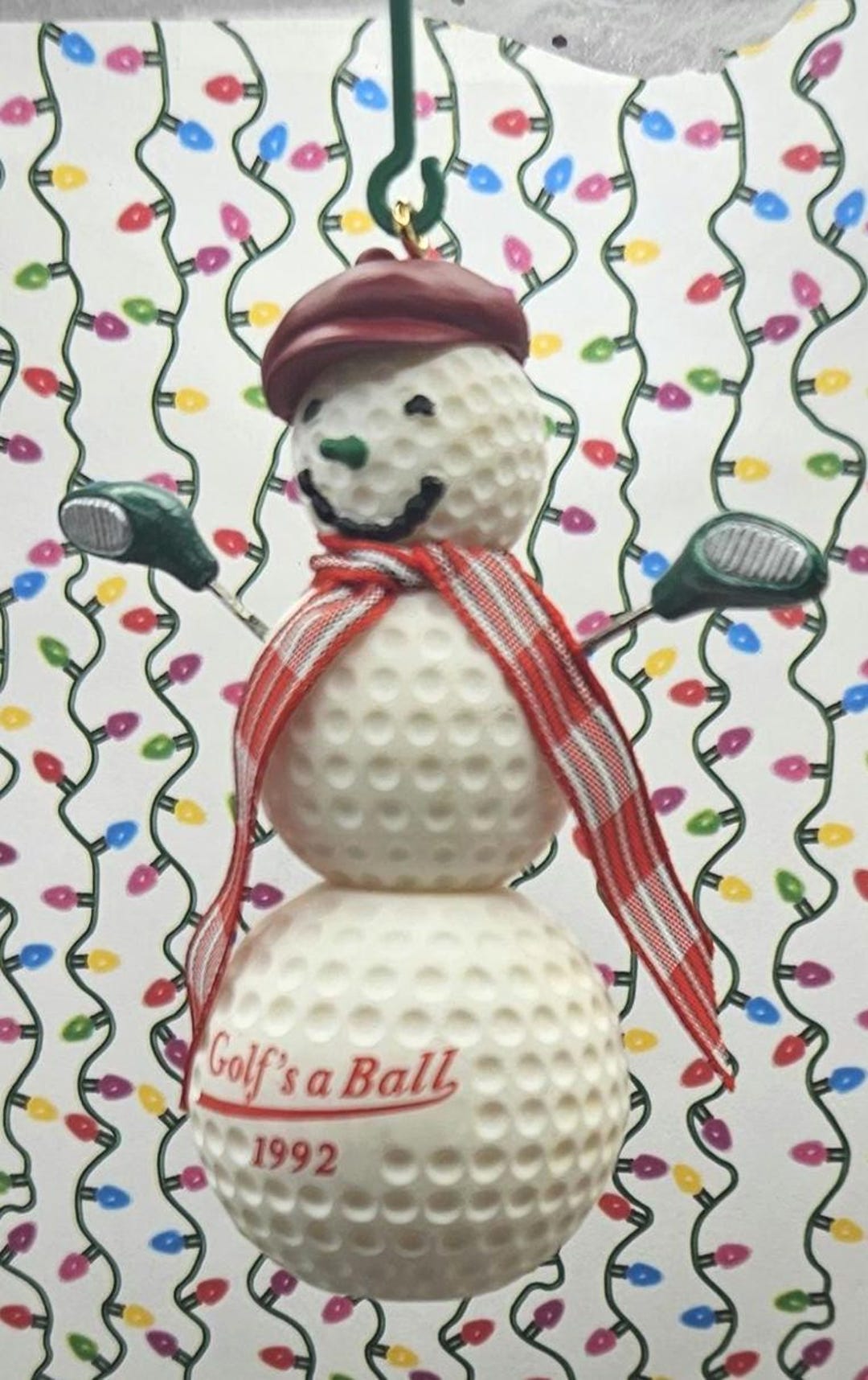 Vintage Hallmark Keepsake 1992 Golf's a Ball Snowman Golfer Ornament B1 ...