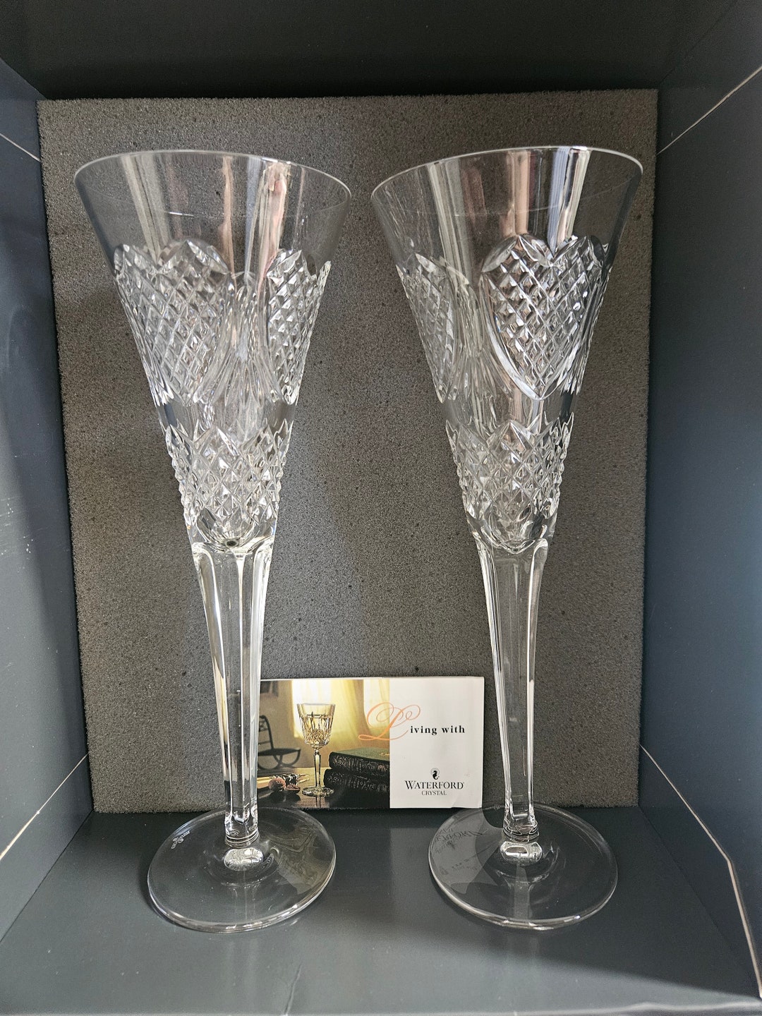 Vintage Set of Waterford Crystal Wedding Heirloom Flute Pair in ...