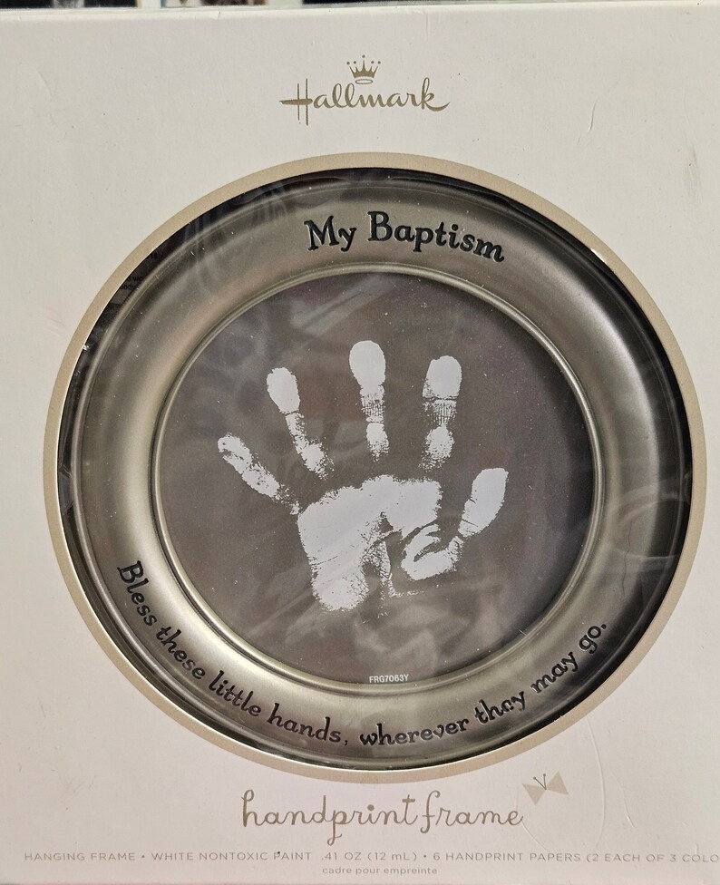 New Hallmark Handprint My Baptism Baby Frame Boy or Girl ,baby Gift C9 ...