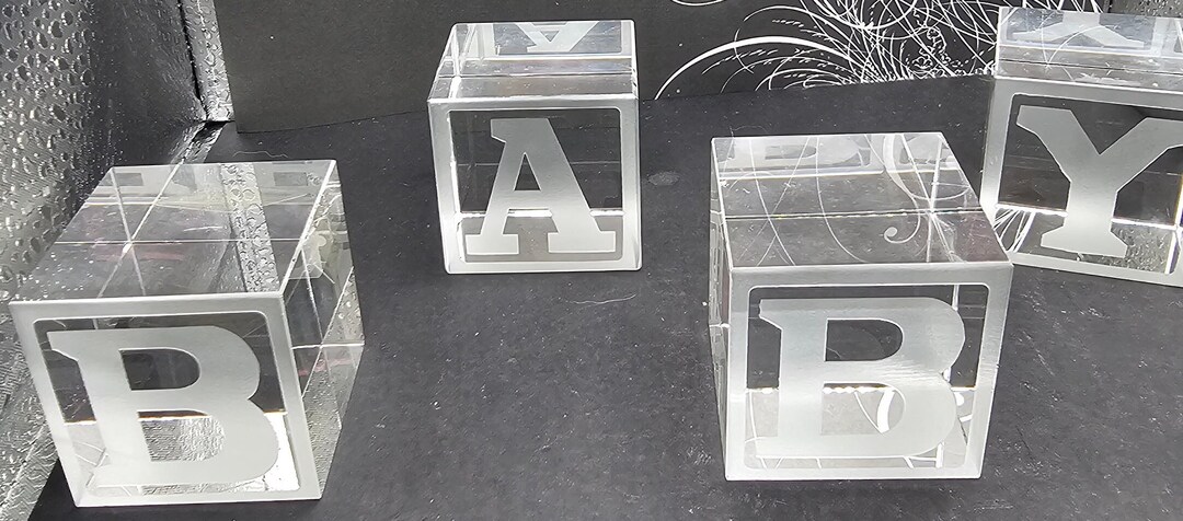 Steuben Baby's Block Paperweights F2/3 - Etsy