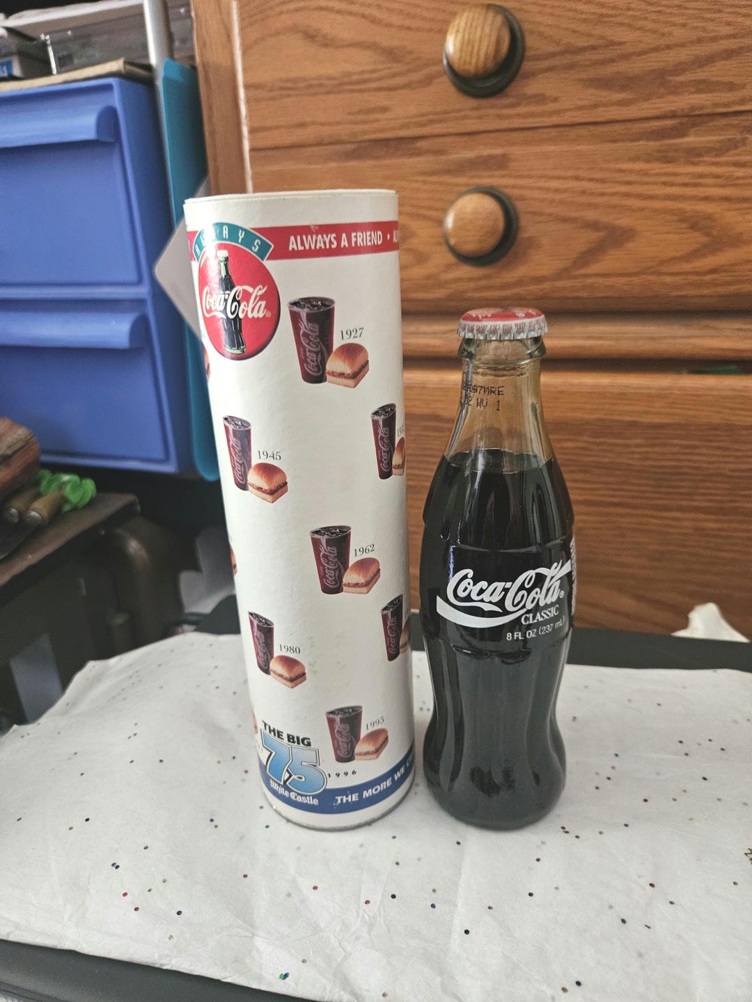 Collectors 8oz Coca Cola-white Castle 75th Commemorative Bottle-storage ...
