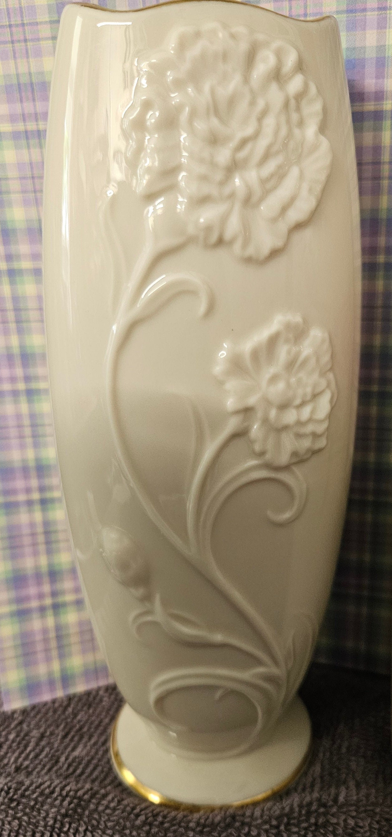 Lenox 1989 Limited Edition Blossoms of Admiration Vase 24K Gold Trim D4 ...