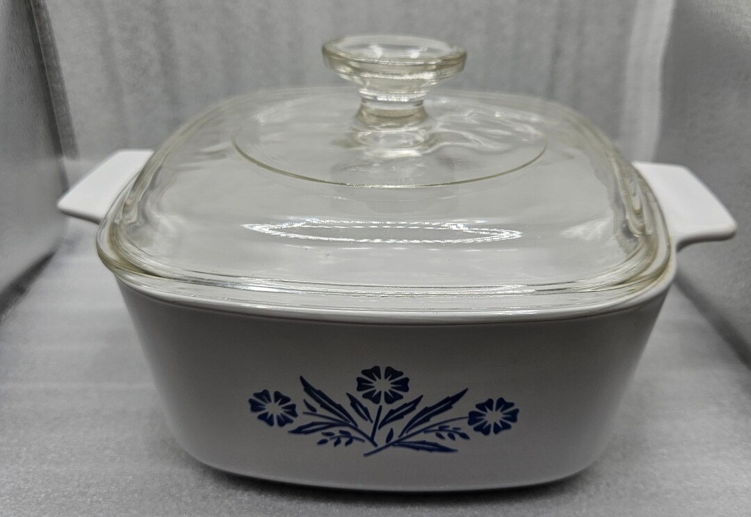 CORNINGWARE 2.5 Qt Vintage Blue Cornflower Casserole 2 1/2 Qt 80 Oz ...