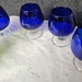 Vintage Sasaki Crystal Stemware in Cobalt Blue and Green . Set of 6 - Etsy