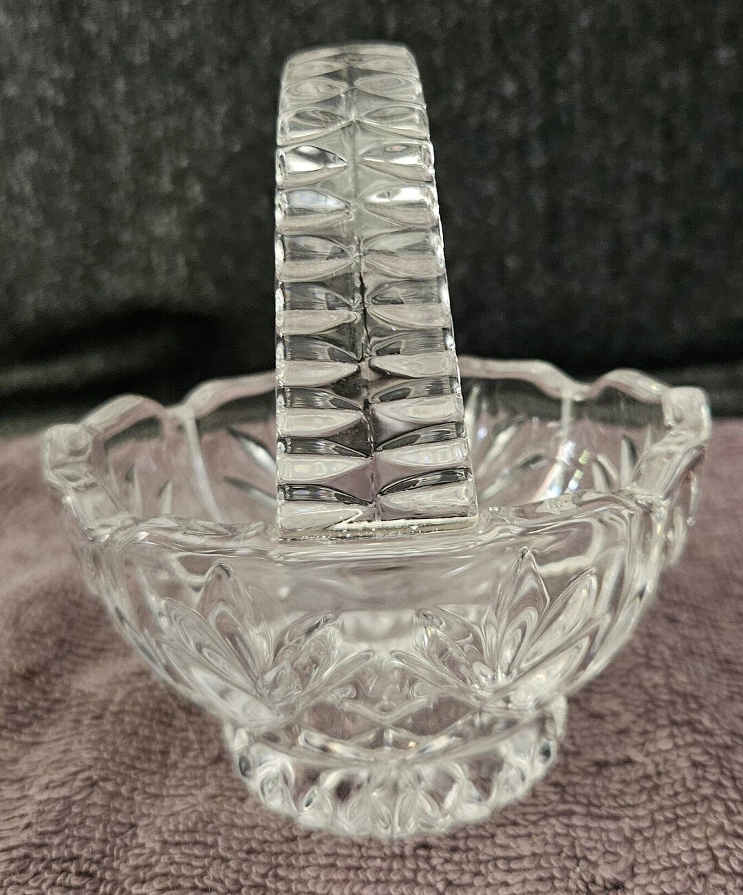 Vintage 24 Lead Crystal Basket by Princess House D7/33 - Etsy
