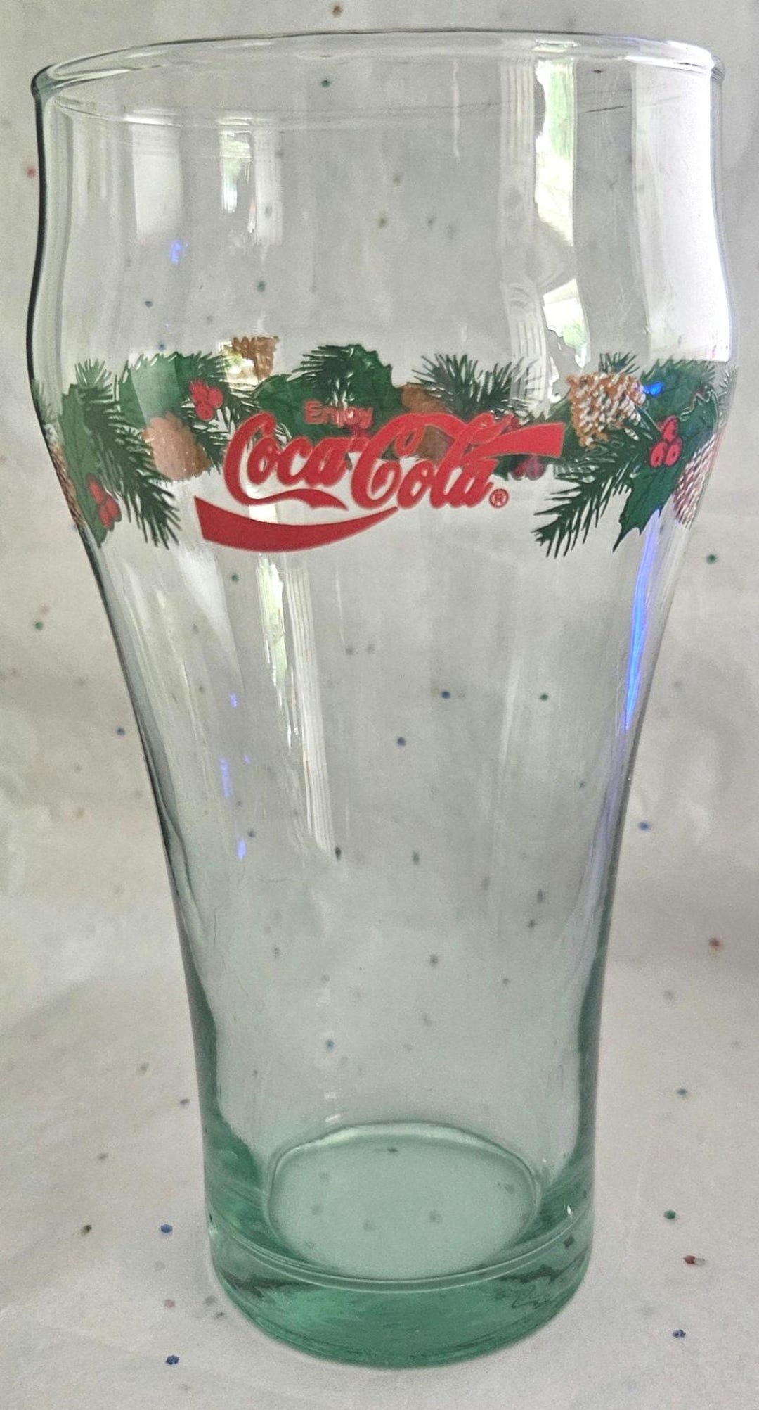 Vintage Coca Cola Christmas Glasses 1980s Coke Holiday Glassware Libbey ...