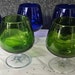 Vintage Sasaki Crystal Stemware in Cobalt Blue and Green . Set of 6 - Etsy