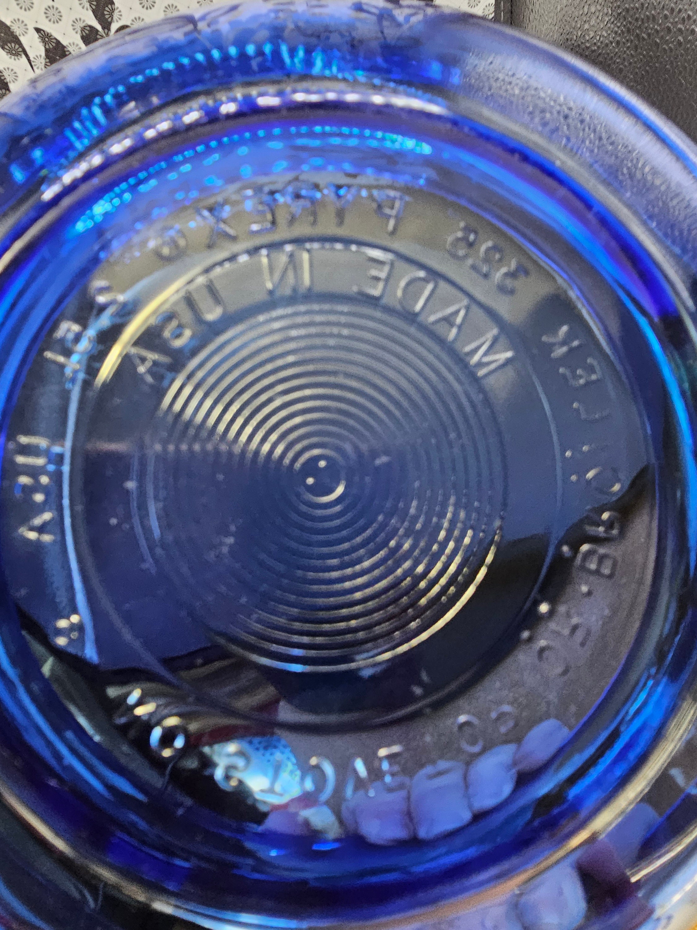 Vintage Pyrex 325 Cobalt BLUE Glass, Flat Rim 2.5qt Mixing Nesting Rd ...