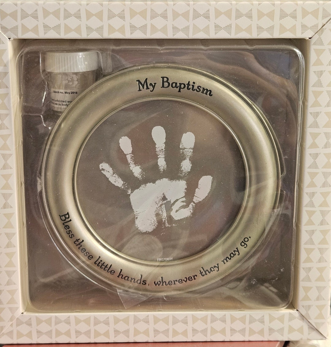 New Hallmark Handprint My Baptism Baby Frame Boy or Girl ,baby Gift C9 ...