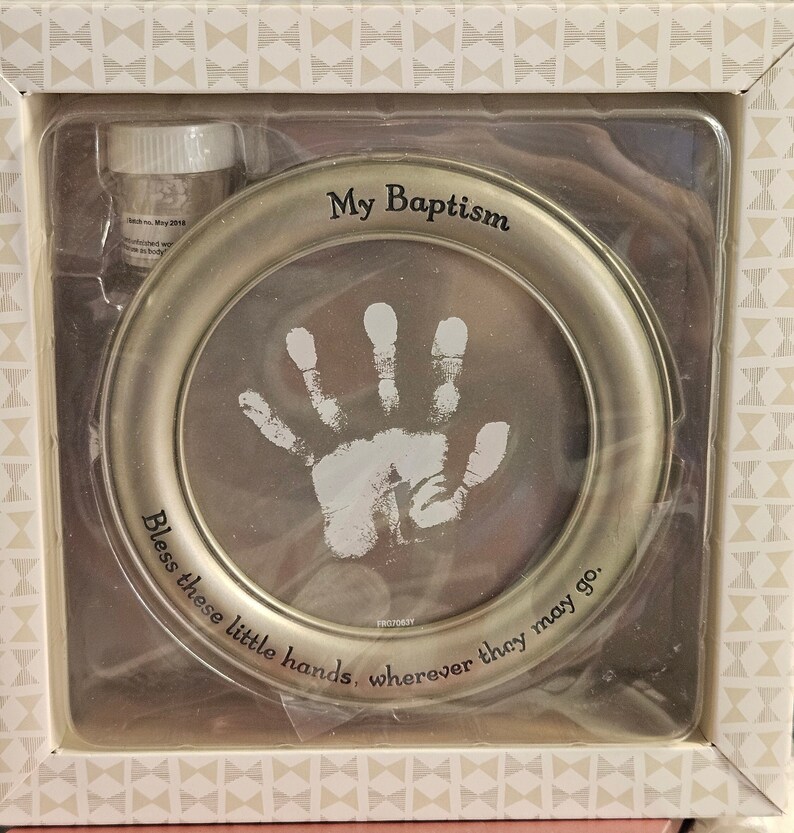 New Hallmark Handprint My Baptism Baby Frame Boy or Girl ,baby Gift C9 ...
