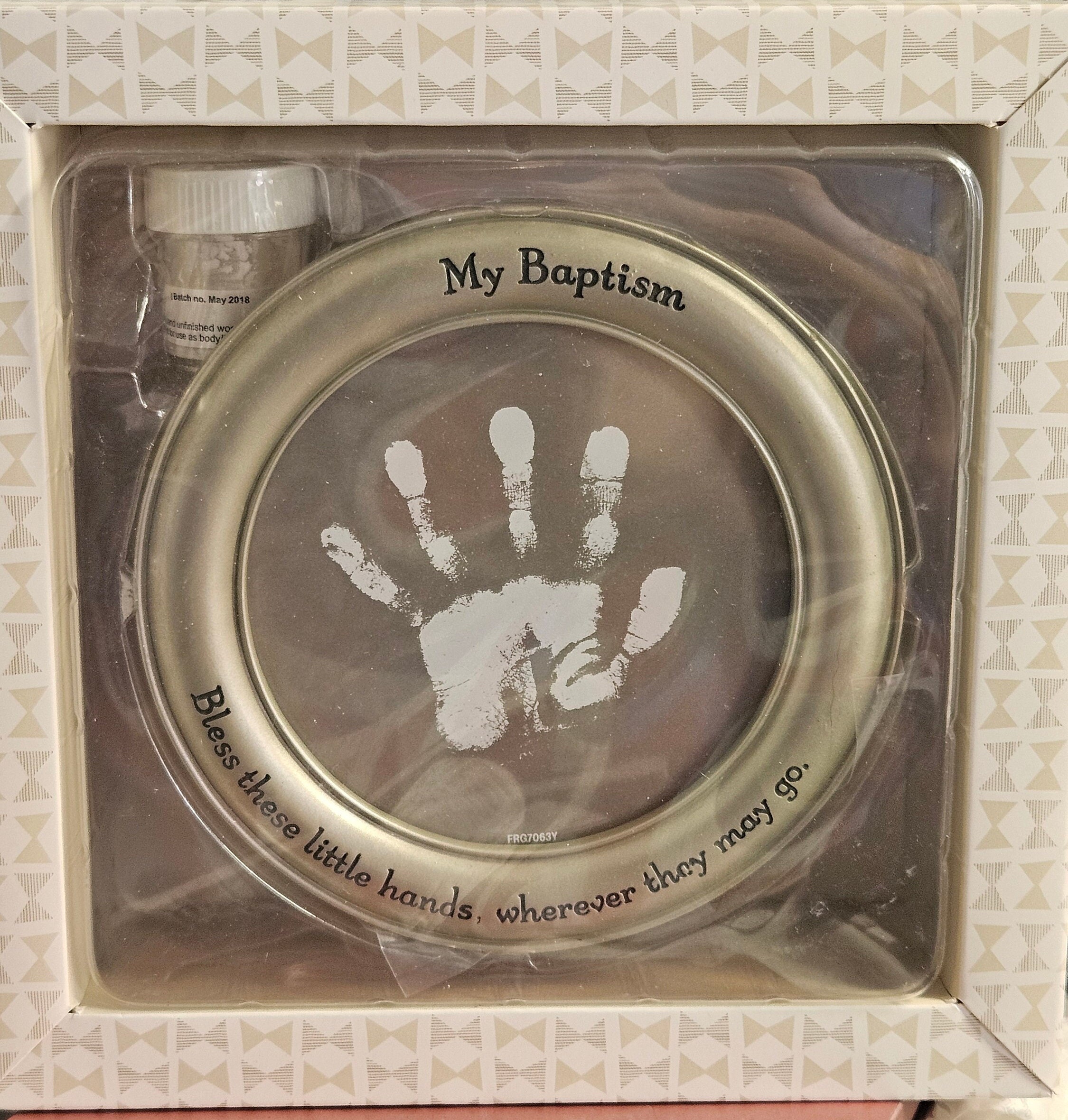 New Hallmark Handprint My Baptism Baby Frame Boy or Girl ,baby Gift C9 ...