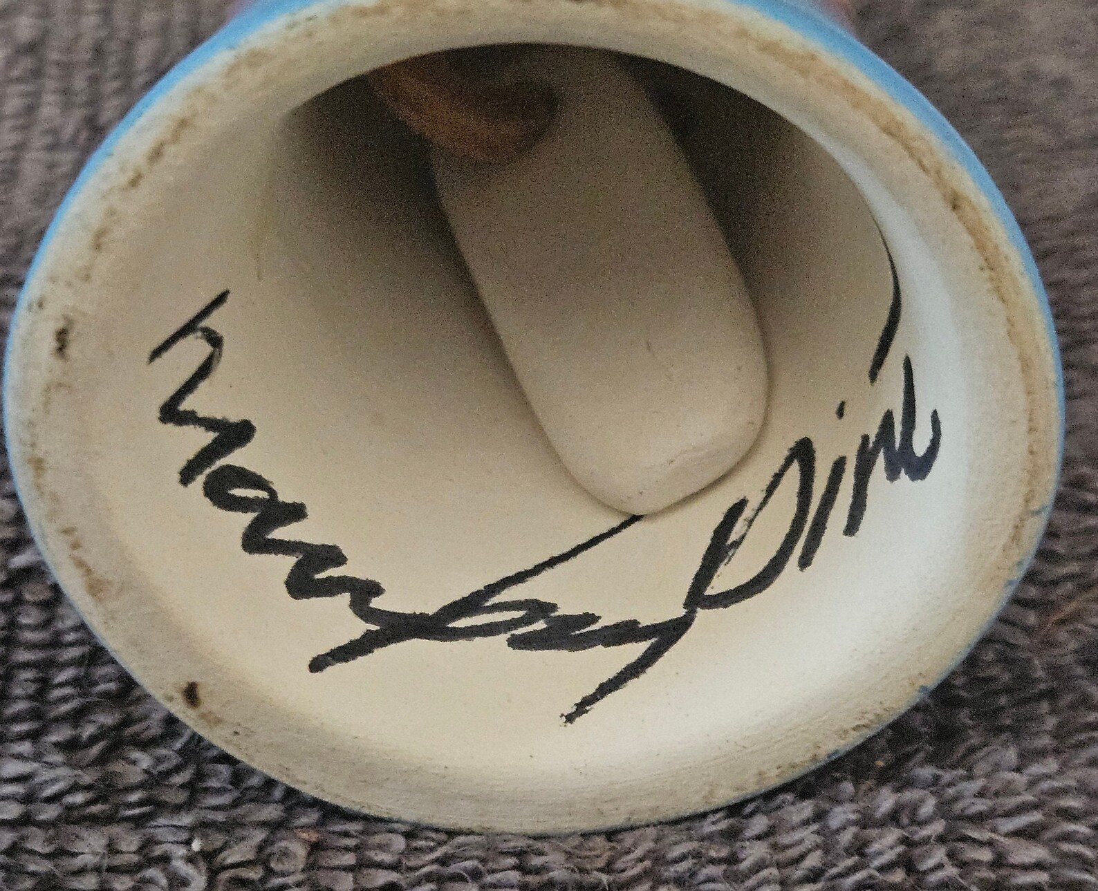 Vintage Hozoni Pottery Wild Horses Bell Signed by Artist Marybelle Dine ...