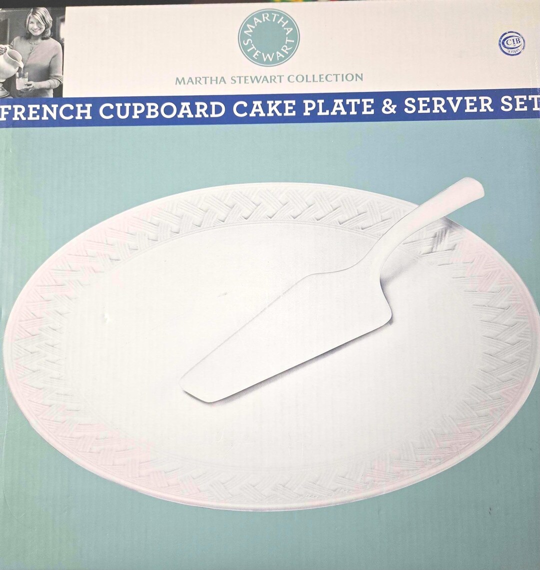 New Martha Stewart French Cupboard Cake Plate and Server Set B4/3 - Etsy