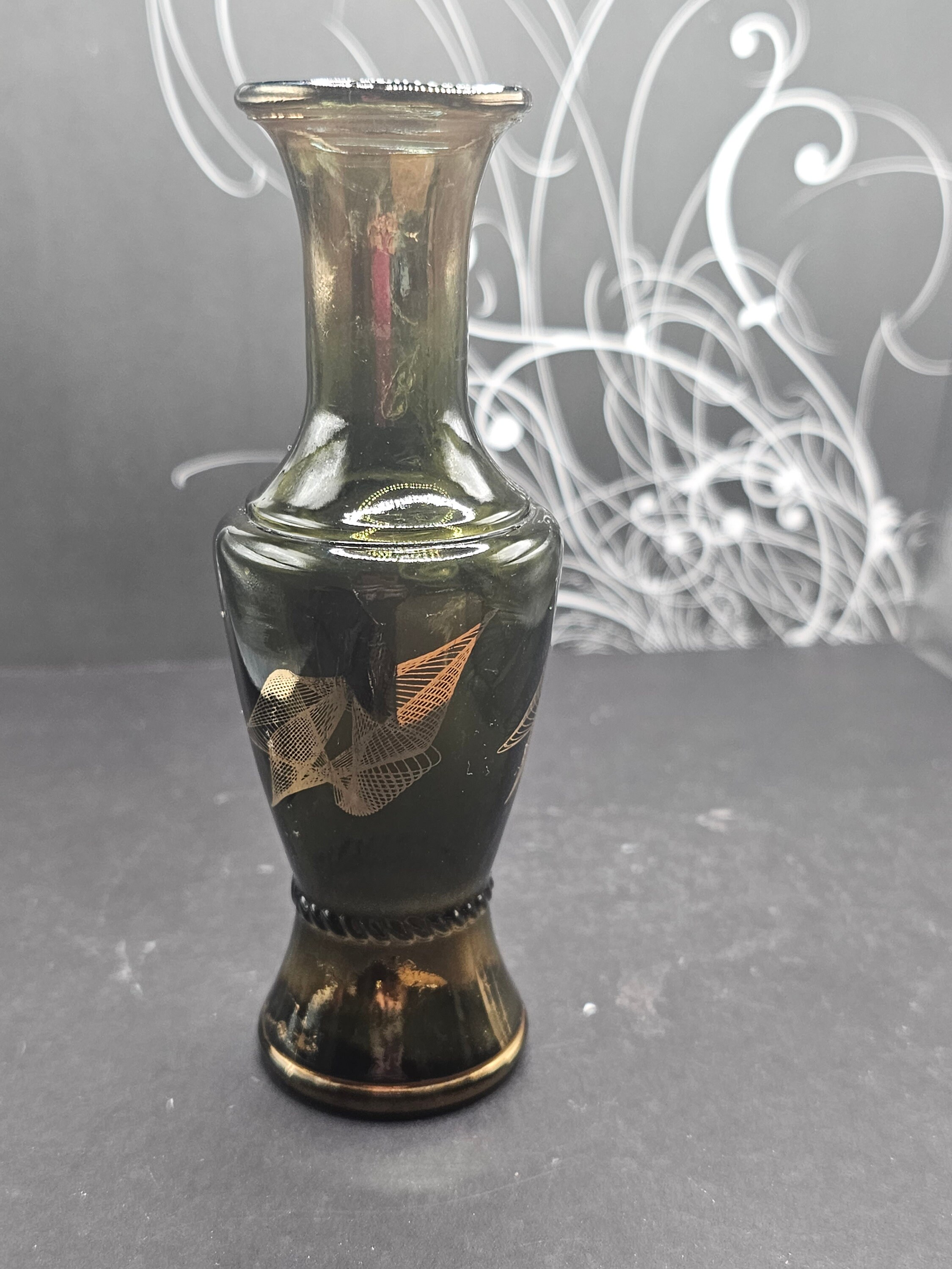 Midcentury Modern Green Smoked Glass Bud Vase Wheatonware MCM - Etsy