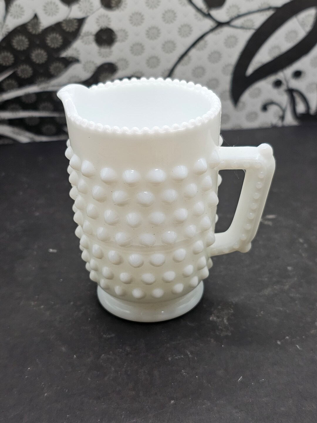 Fenton White Hob Nail Milk Glass Mini Pitcher F6/04 - Etsy