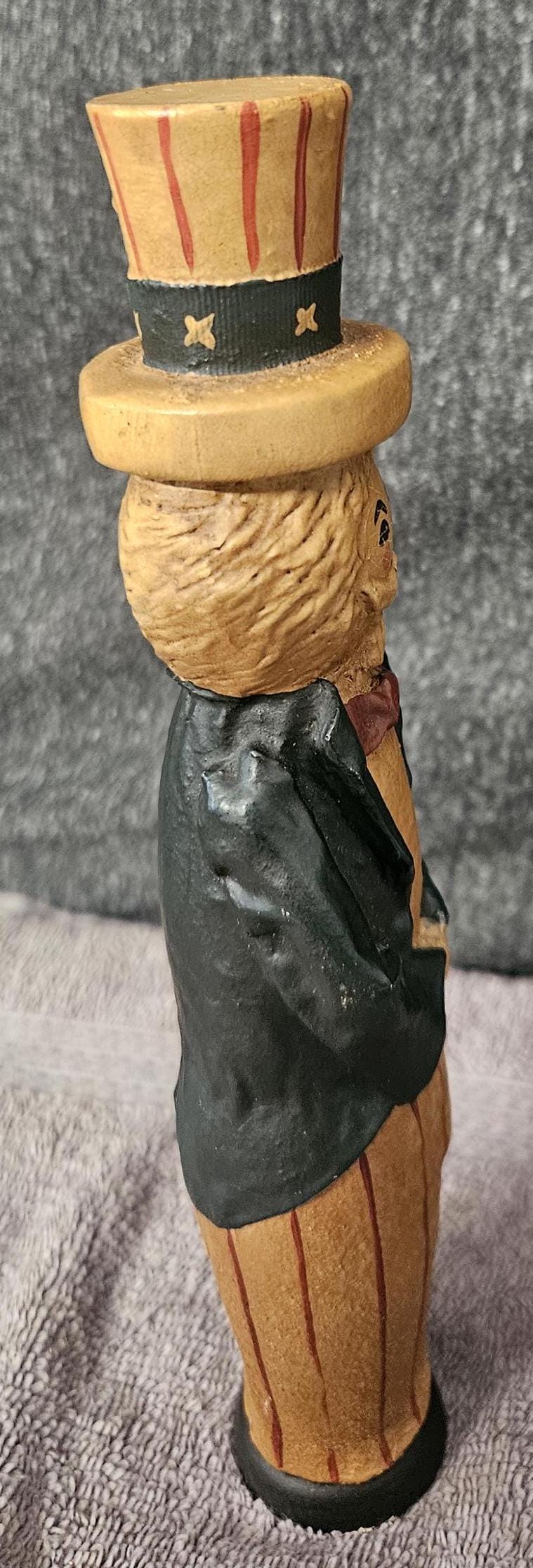 Vintage Hand Carved Wood Uncle Sam A6/21 - Etsy