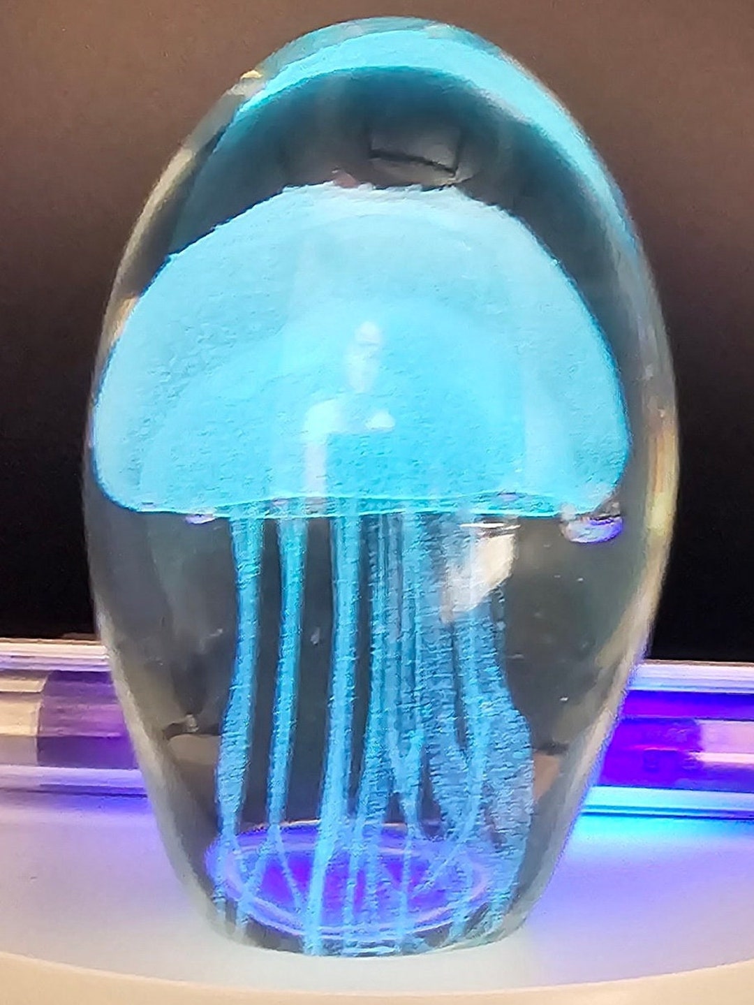 Dynasty Gallery Heirloom Collectibles Jellyfish Paperweight Glow in the ...
