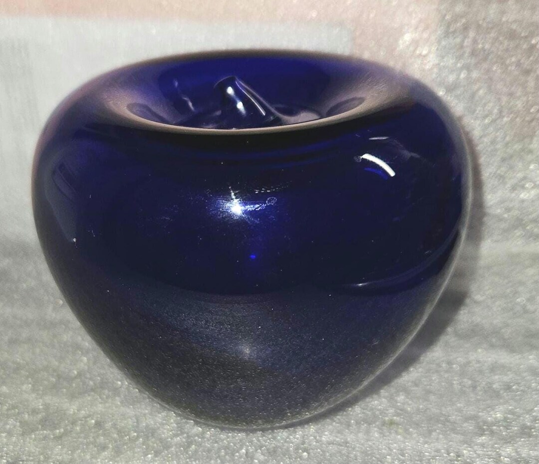Vintage Big Blue Apple Paperweight A2/31 - Etsy