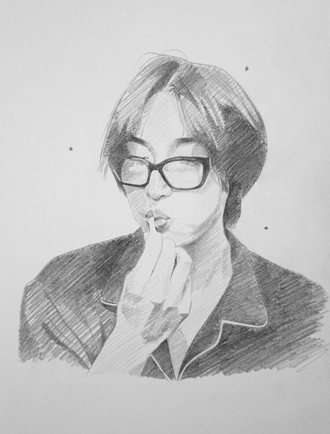 Seonghwa Original Graphite Drawing - Etsy