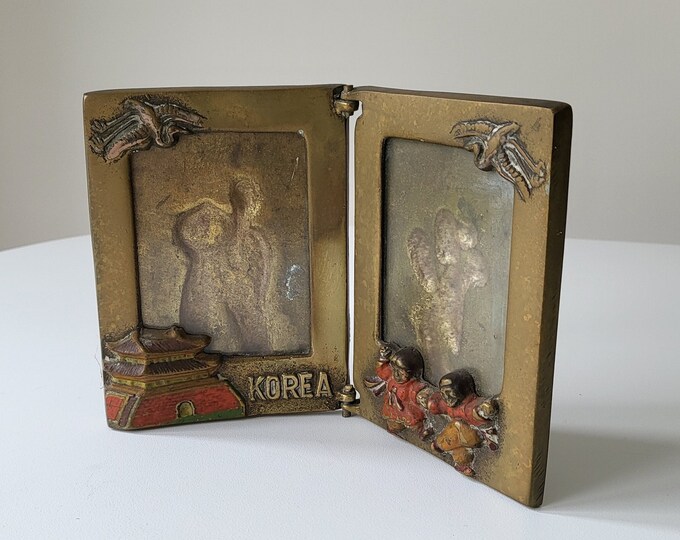 Vintage Brass Korean Folding Photo Frame - Etsy