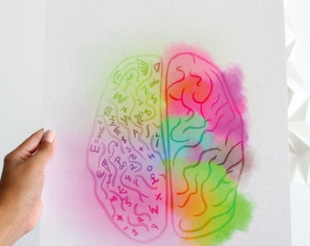 Brain digital Print - Etsy