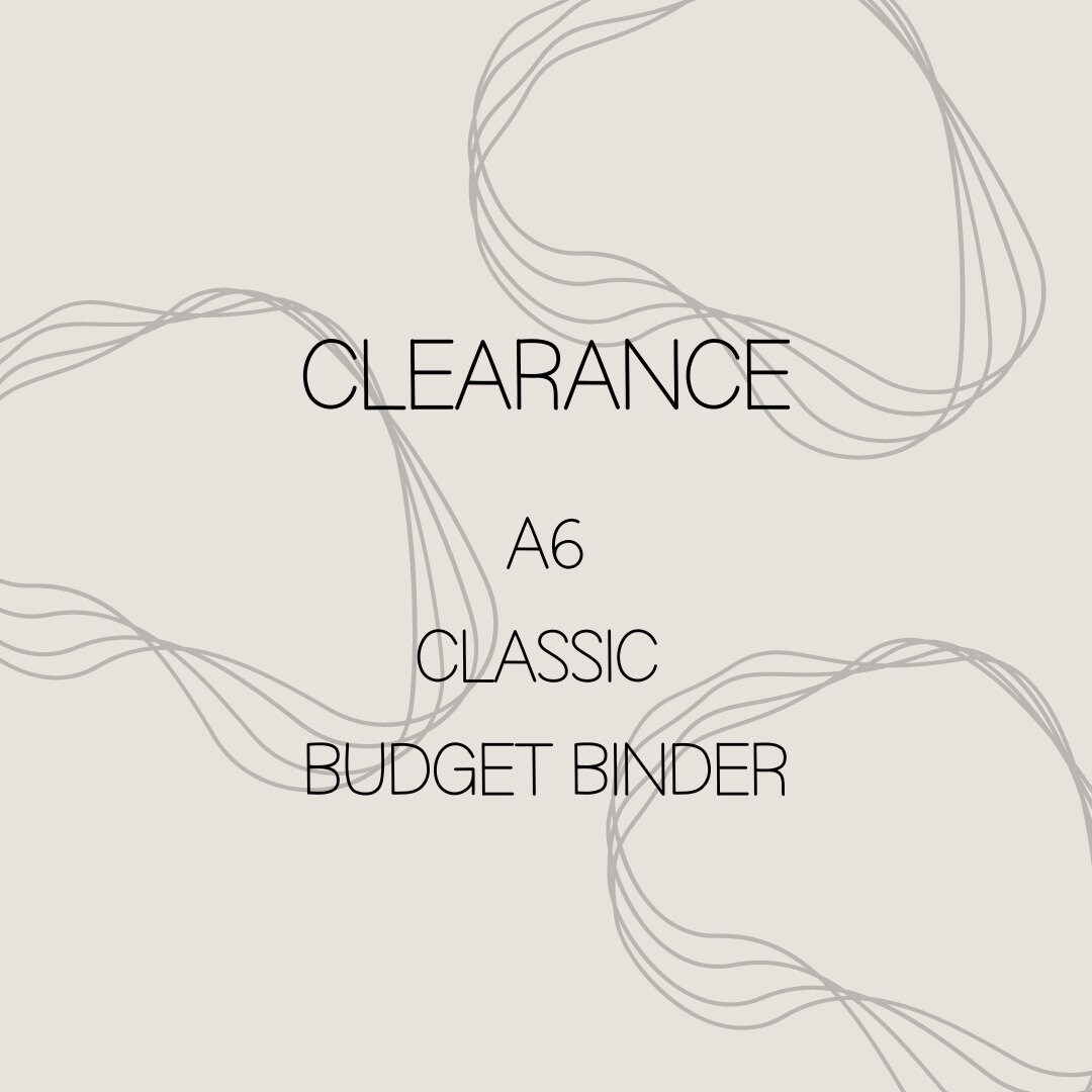 SECONDS A6 Classic Budget Binder Second Chance Stock Clearance Items ...