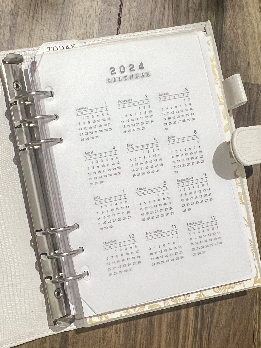 2024 Calendar Dashboard PVC Dashboard Budget Planner A5 Dashboard ...