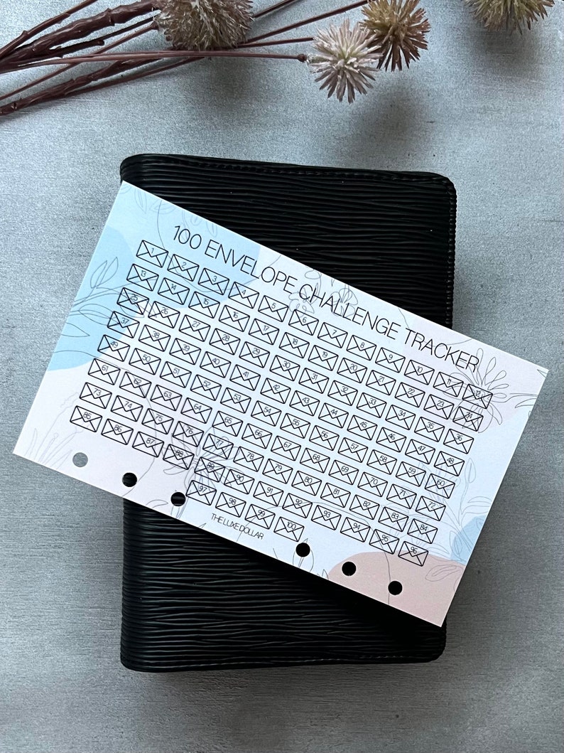 100 Envelope Challenge Tracker Savings Tracker Laminated Tracker ...