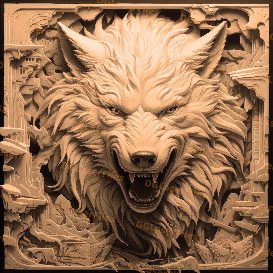 Laser Engrave File | 3D Illusion | PNG for Engraving | Glowforge ...