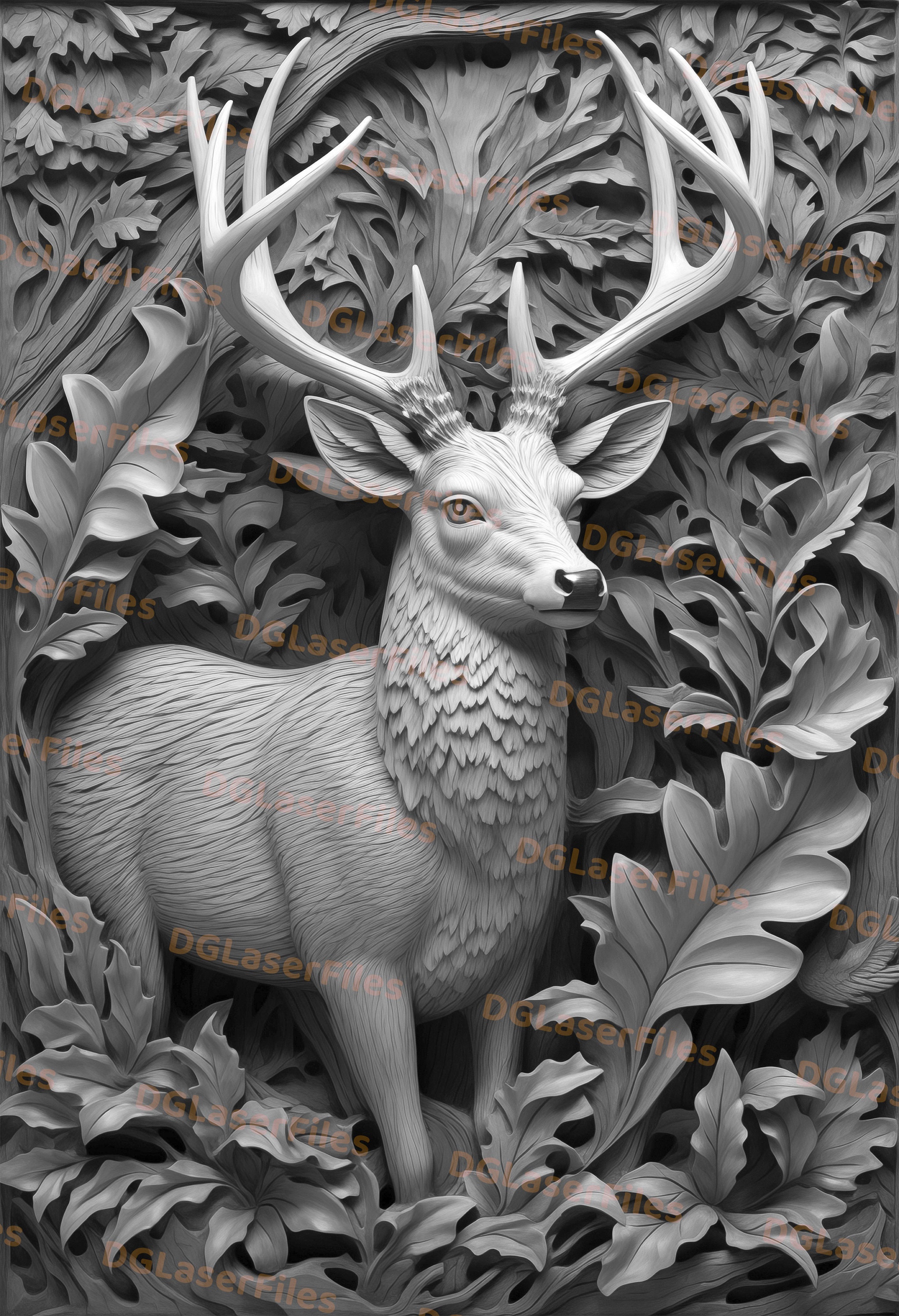Laser Engrave File | 3D Illusion | PNG for Engraving | Glowforge ...