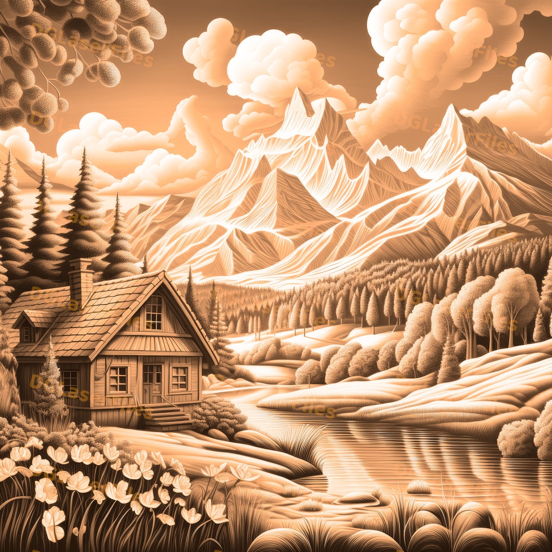 Laser Engrave File | 3D Illusion | PNG for Engraving | Glowforge ...