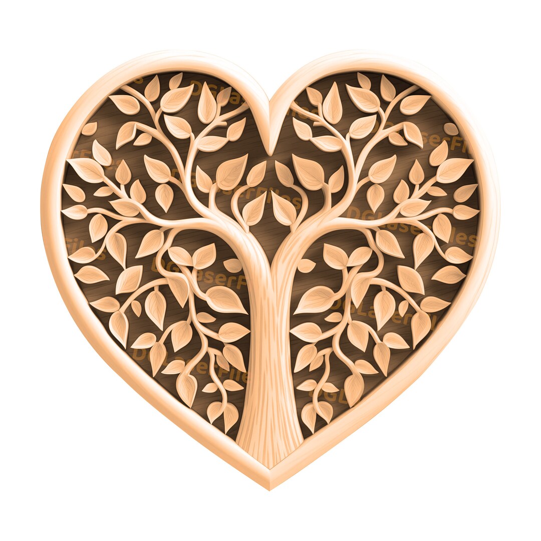 Tree of Life | Heart | Wedding | Valentine’s Day | Laser Burn | Engrave ...