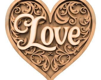 Roses | Flowers | Heart | Wedding | Valentine’s Day | Laser Burn ...