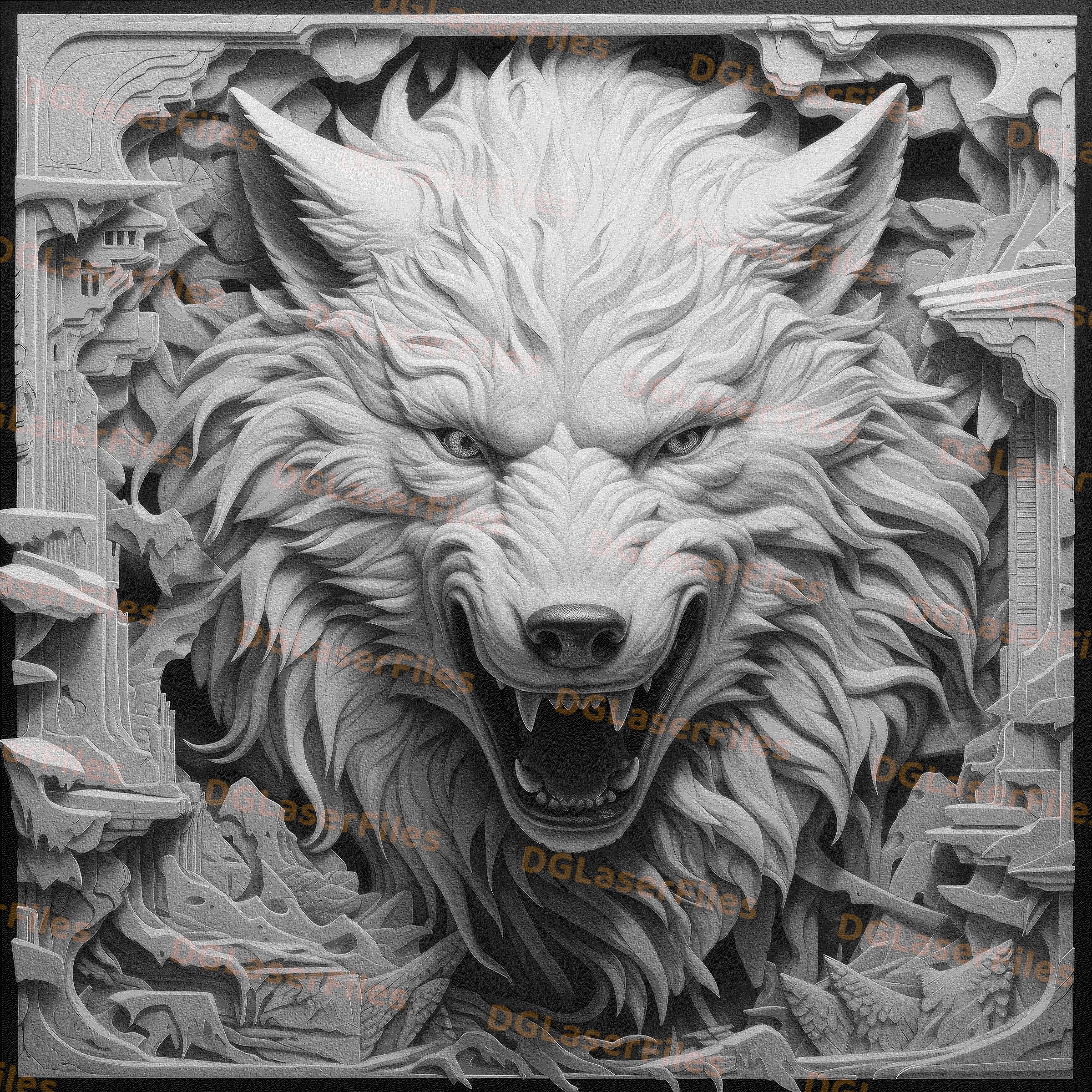 Laser Engrave File | 3D Illusion | PNG for Engraving | Glowforge ...