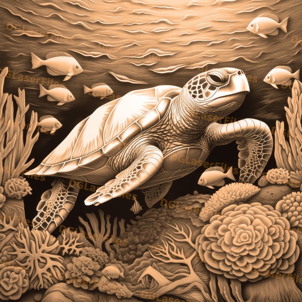 Turtle Laser Engrave File - Etsy