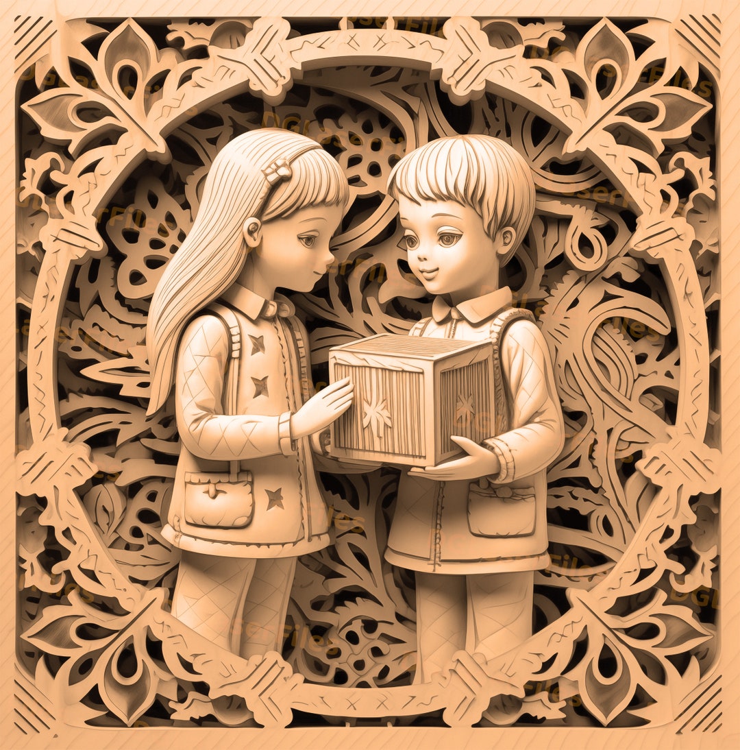 Laser Engrave File | 3D Illusion | PNG Burn | Glowforge | Digital File ...