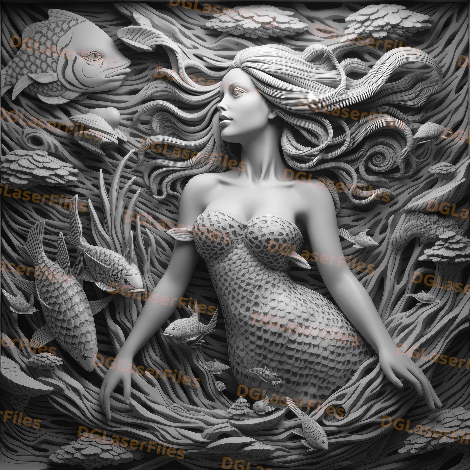 Laser Engrave File | 3D Illusion | PNG for Engraving | Glowforge | Design for Laser | PNG Burn ...