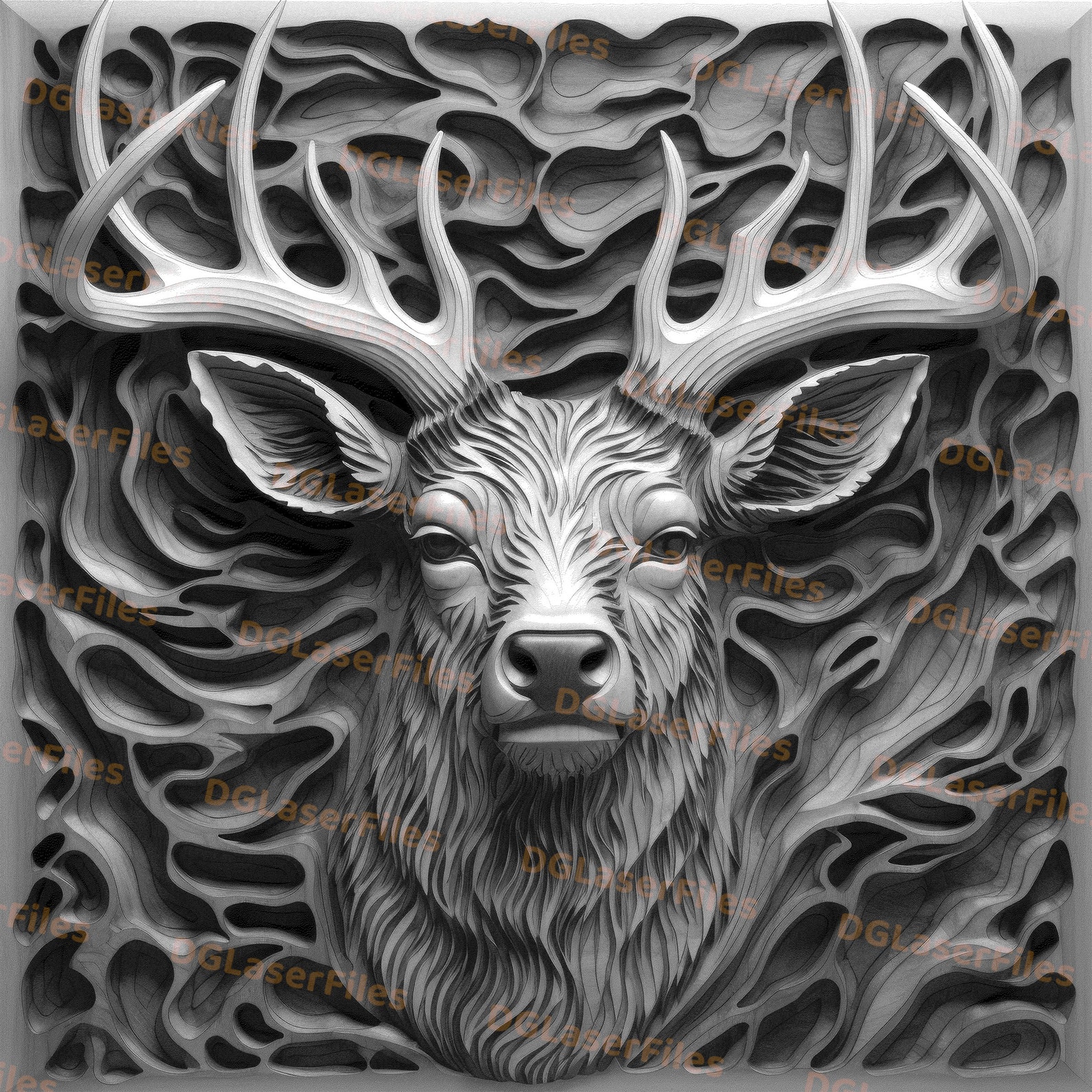 Laser Engrave File | 3D Illusion | PNG for Engraving | Glowforge ...