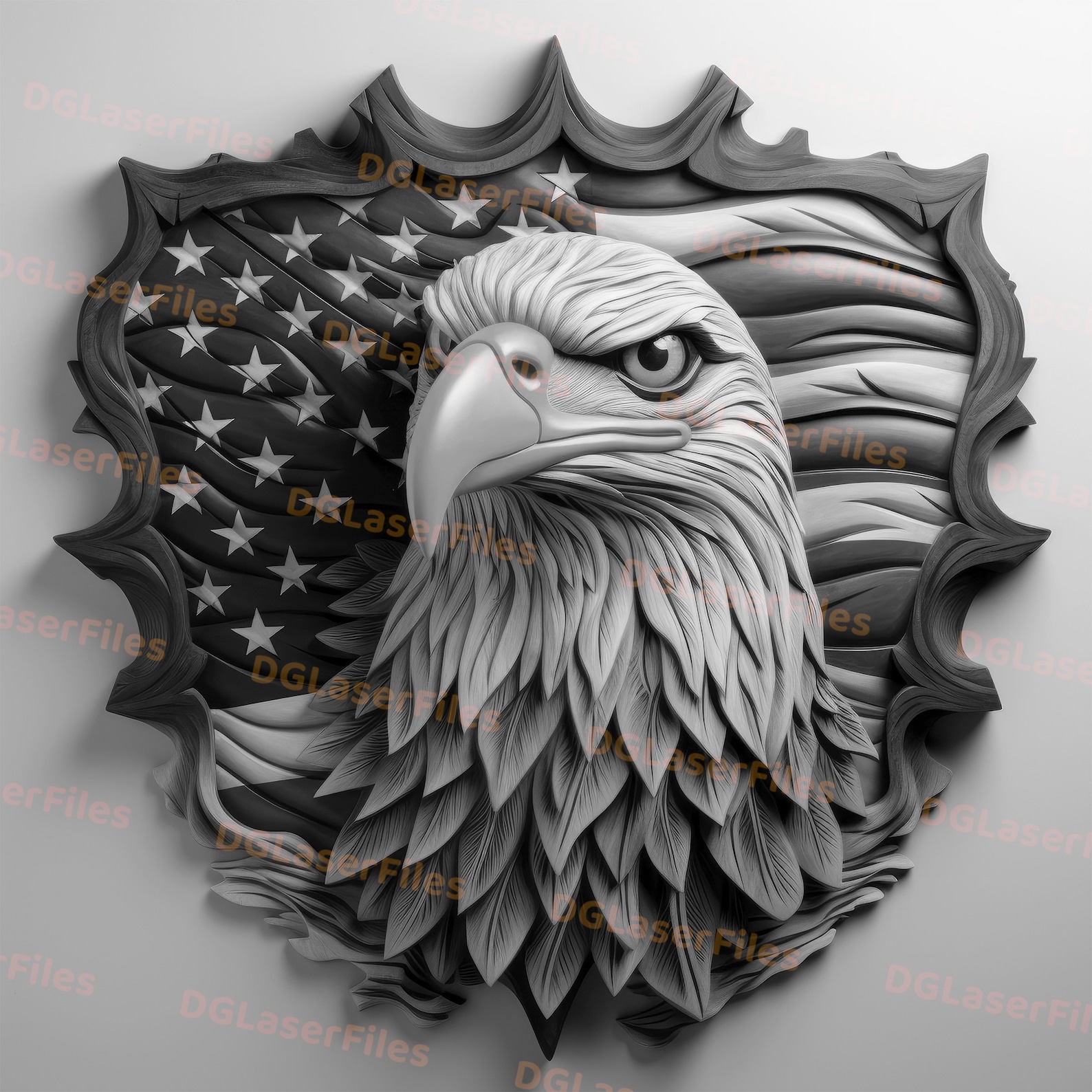 Laser Engrave File | 3D Illusion | PNG for Engraving | Glowforge | PNG ...