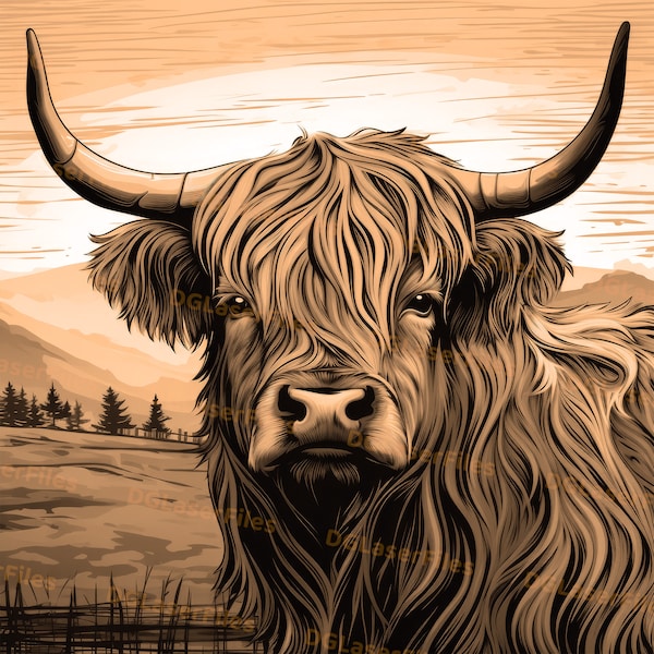 Laser Cut Cow Head 3d - Etsy