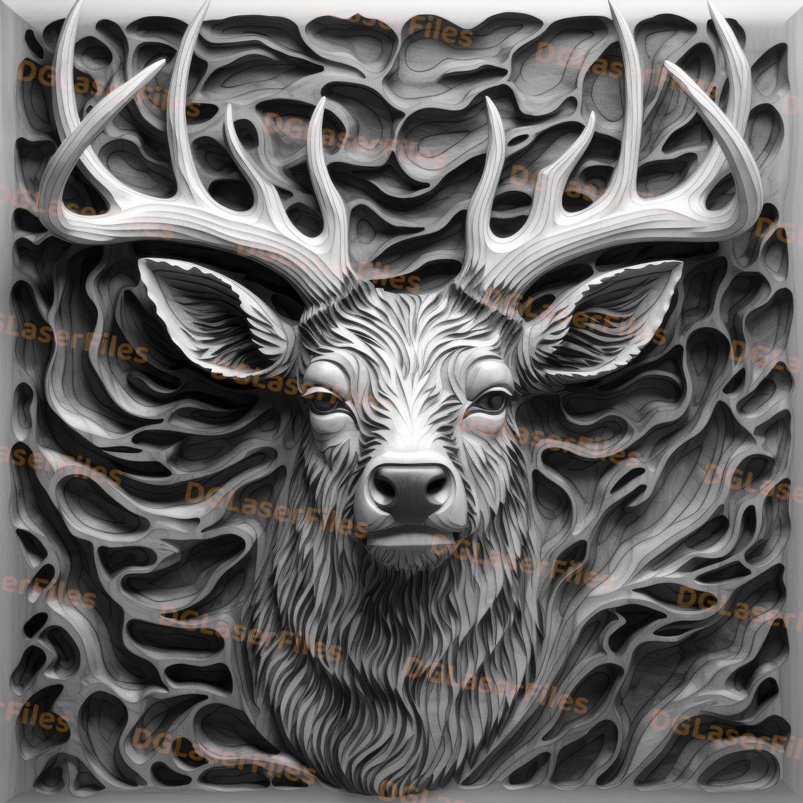 Laser Engrave File | 3D Illusion | PNG for Engraving | Glowforge ...