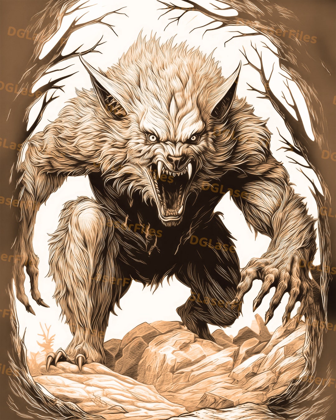 Laser Engrave File | 3D Illusion | PNG for Engraving | Glowforge | PNG ...