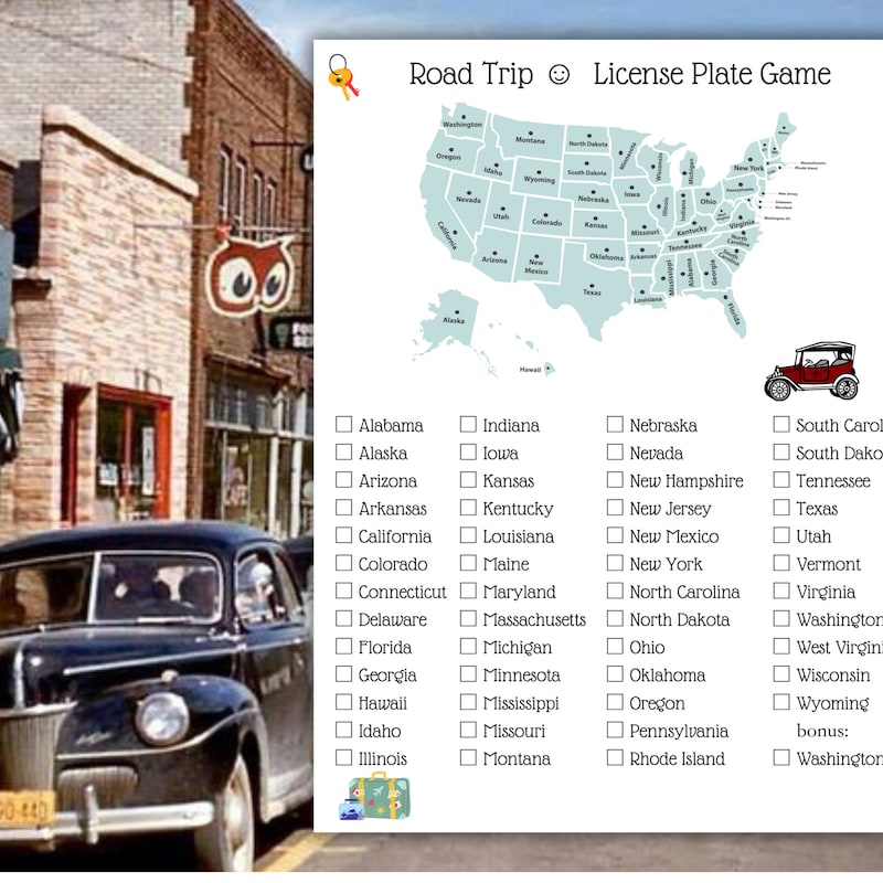 License Plate Map - Etsy