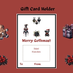Christmas Gothic Gift Card Holder | Gothmas Creepmas Printable | Xmas ...