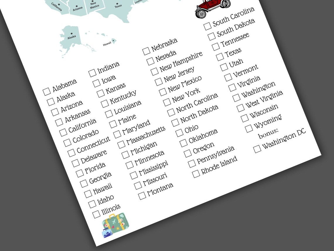 Printable License Plate Game | Car Game | Kids Road Trip Fun | Car Tag ...