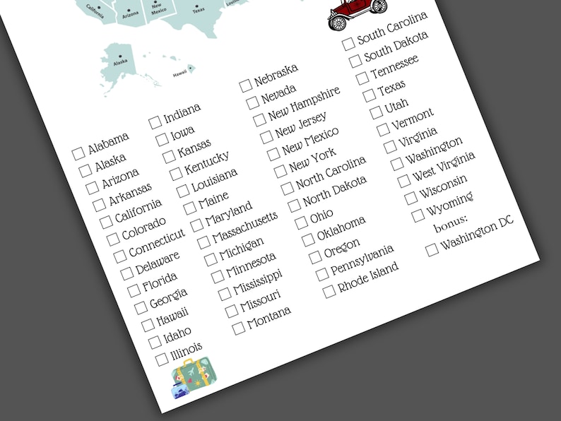 Printable License Plate Game | Car Game | Kids Road Trip Fun | Car Tag ...