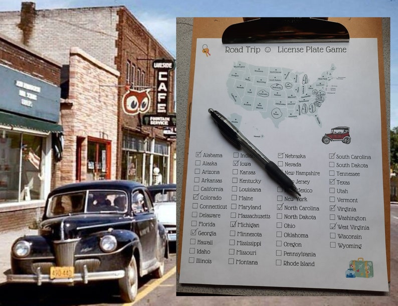Printable License Plate Game | Car Game | Kids Road Trip Fun | Car Tag ...