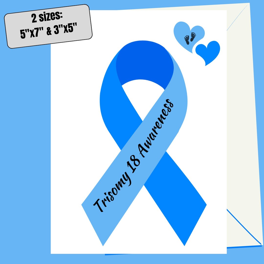 Trisomy 18 Awareness Card Printable 3x5 and 5x7 | March 18 Trisomy ...