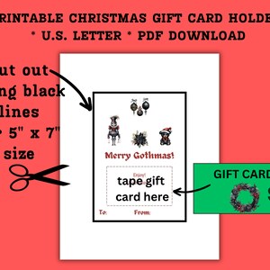 Christmas Gothic Gift Card Holder | Gothmas Creepmas Printable | Xmas ...