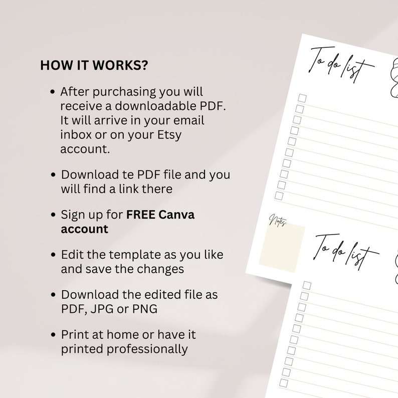 Editable To-do List Template | Printable Daily to Do List | Time ...